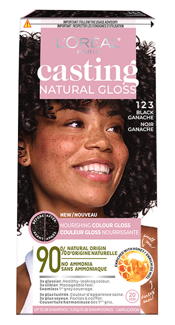 Casting Natural Gloss Hair Colour #123 Black Ganache Demi-Permanent ...