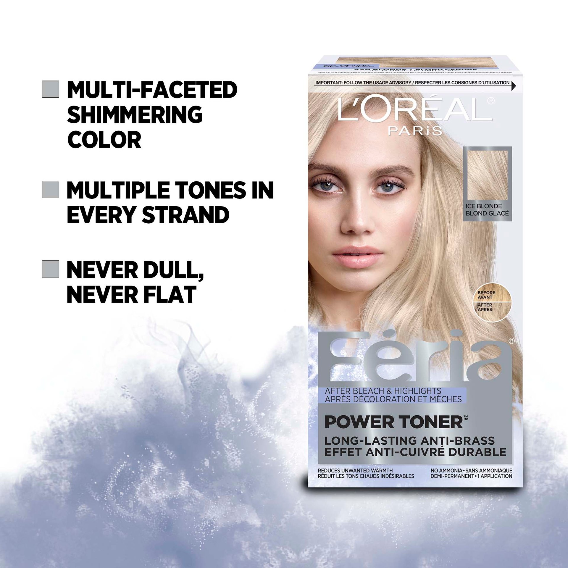 Feria Power Toner Ice Blonde Hair Color Loréal Paris