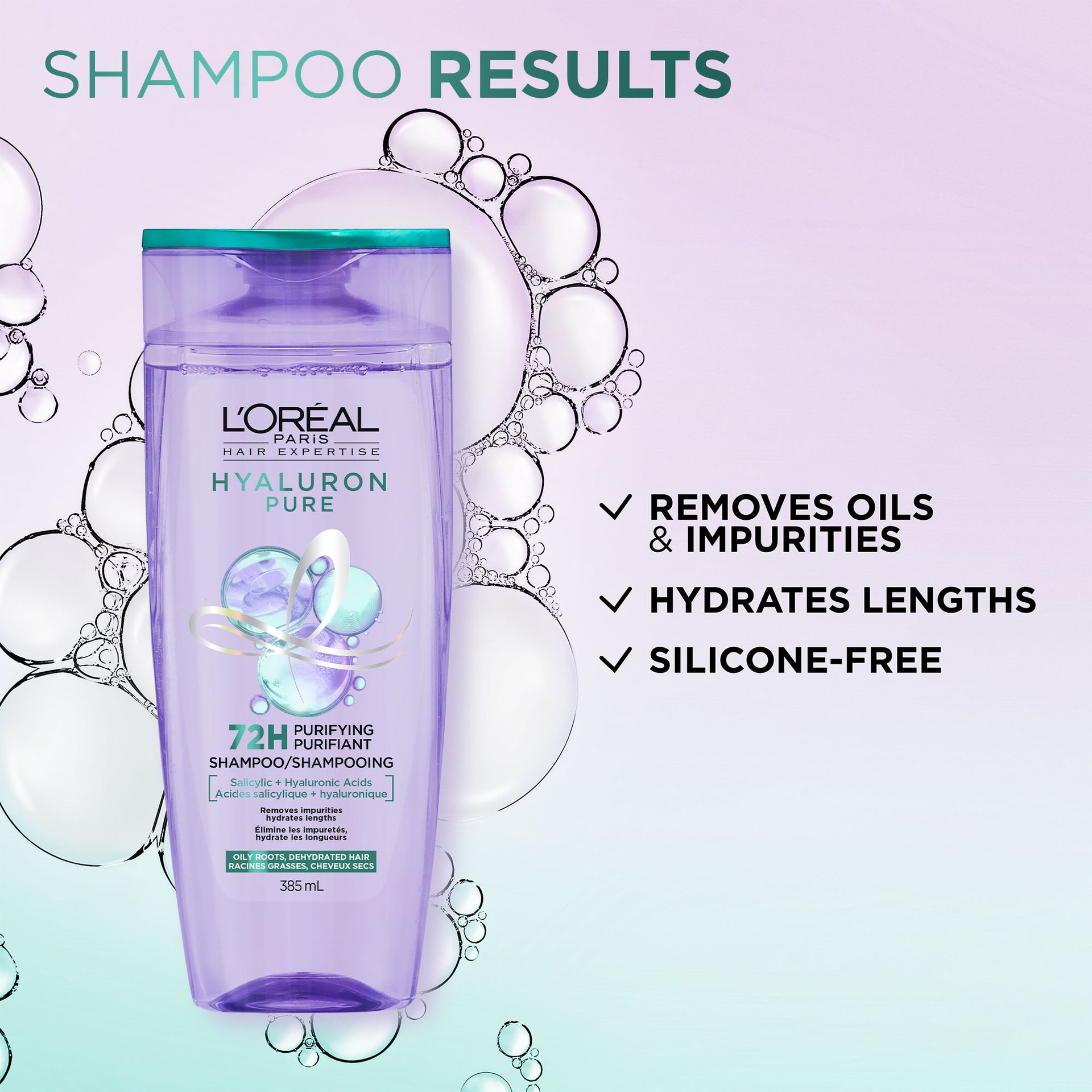 Hair Expertise Hyaluron Pure 72H Purifying Shampoo - L'Oréal Paris